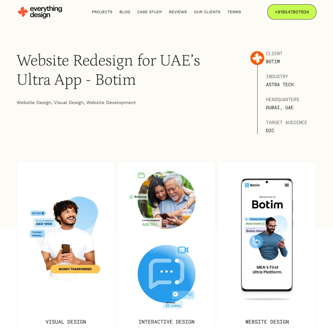 Botim | Case Study | Web Design | Web Development